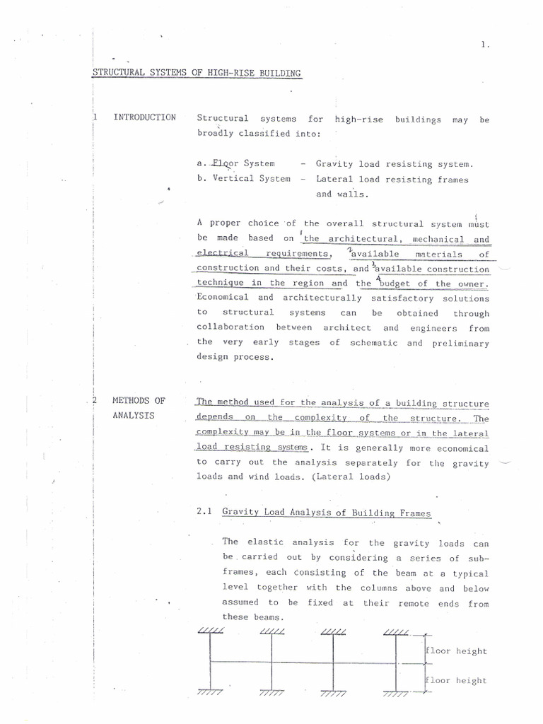1d. Reference 4 Structural Systems of High-Rise Building | PDF