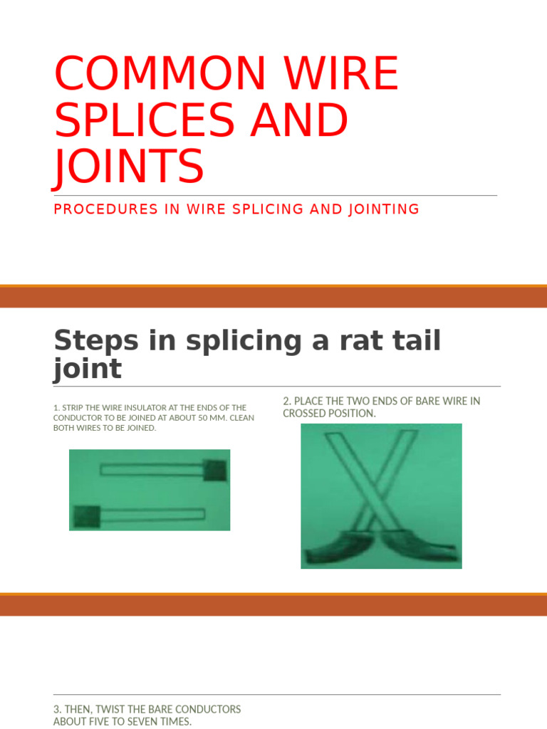 Common Wire Splices and Joints Procedure | PDF