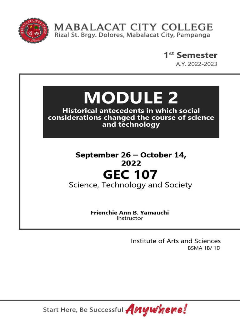 GEC-107-STS-Module-2 | PDF