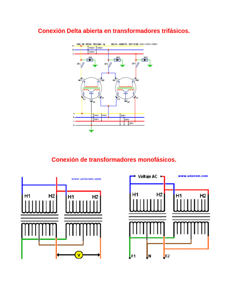 Conexiónes de transformadores | PDF