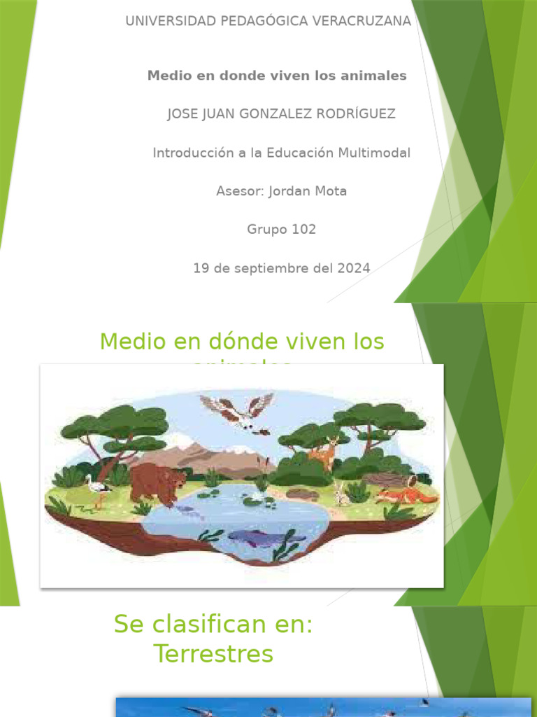 Presentación Medio en Donde Viven Los Animales | PDF | Ciencia y ...