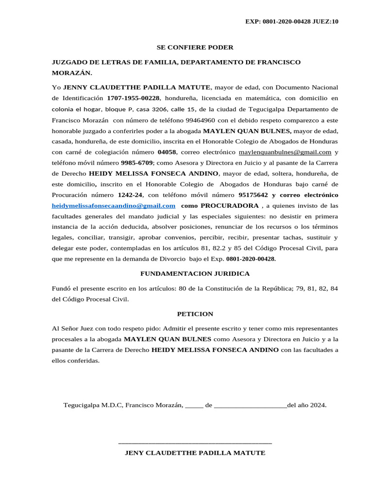 SE CONFIERE PODER HEIDY | PDF