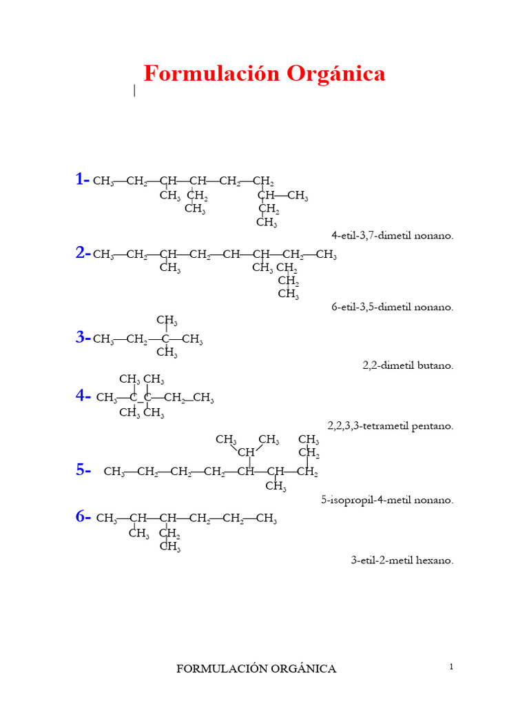 FORMULACION_ORGANICA1 (1) | PDF
