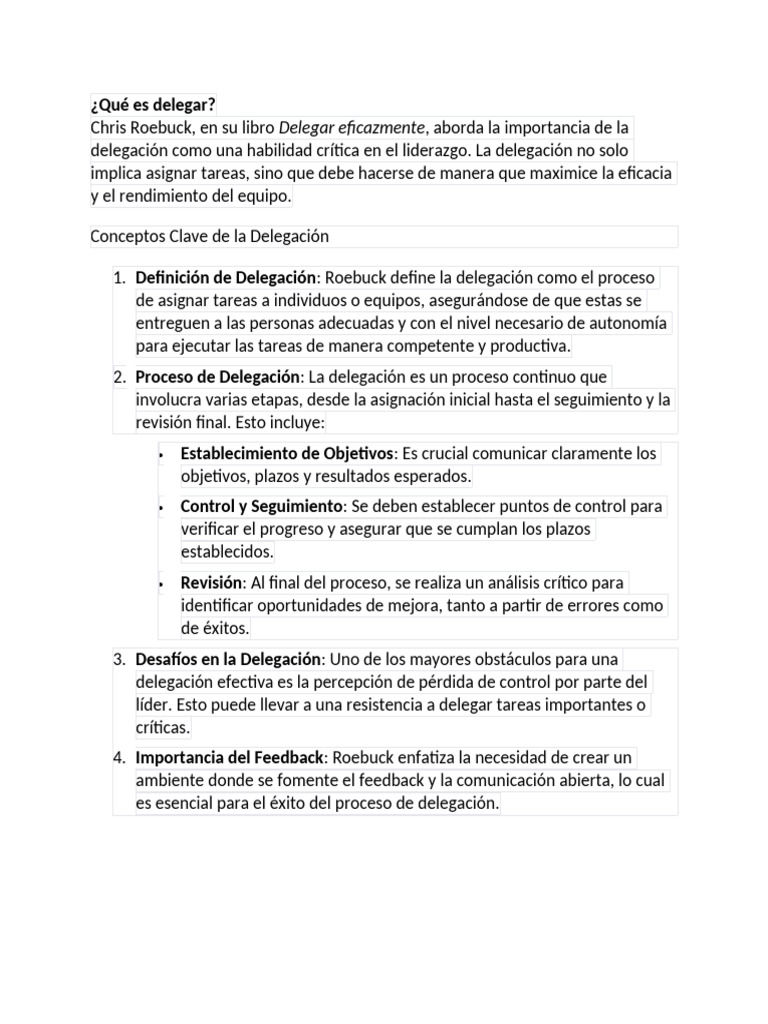 Qué Es Delegar | PDF