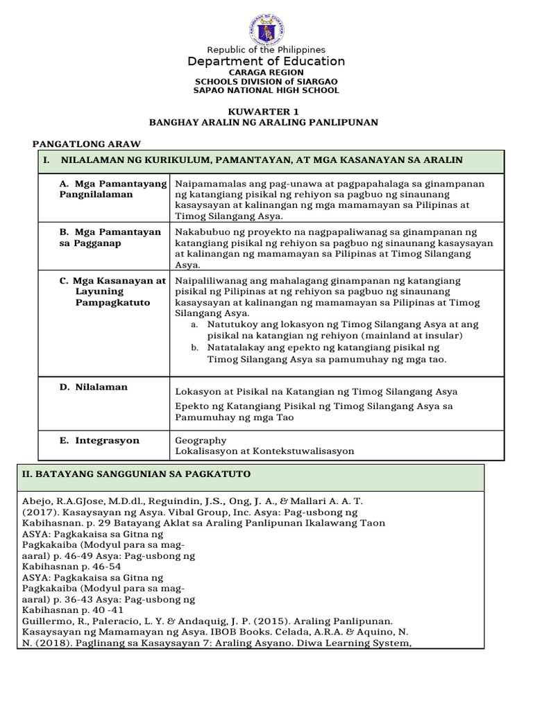 Q1-DLP - AP 7 - Lesson 1 - DAY 3 | PDF