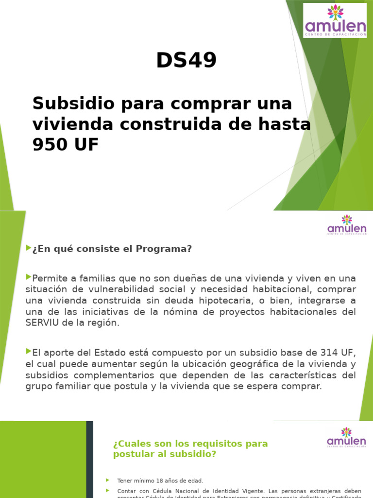 Capacitación en Subsidios Habitacionales y Procesos de Postulación - Dia 1-Parte 2 | PDF