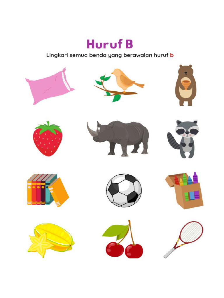 Lingkari Benda Awalan B | PDF