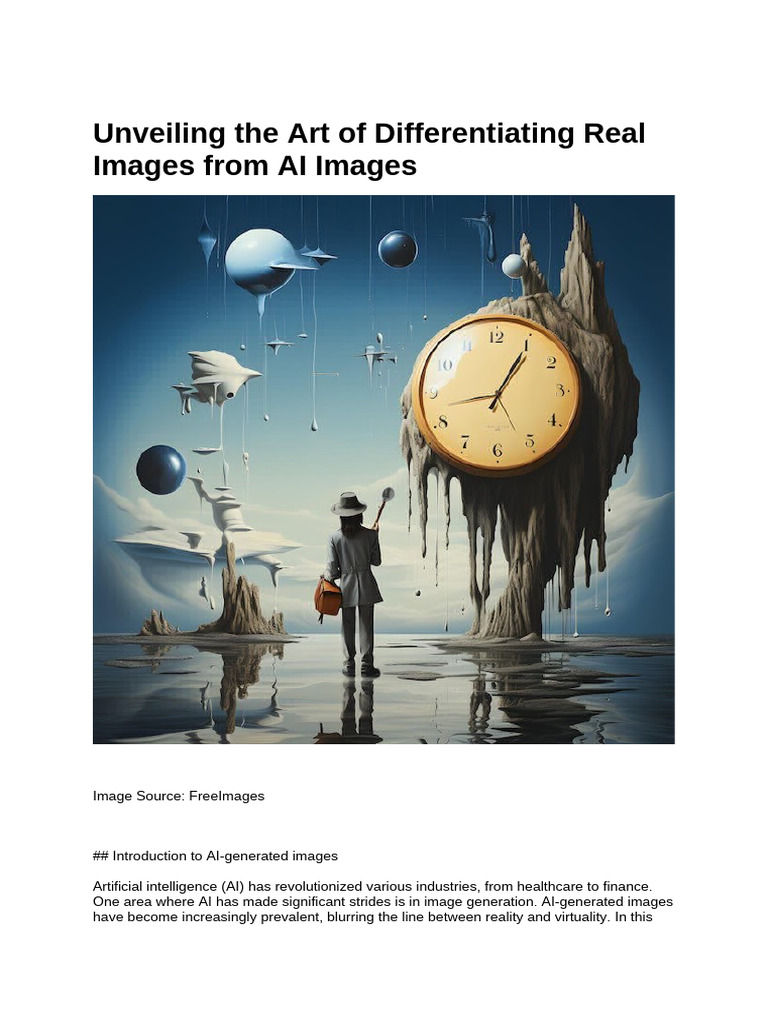 x.Try your hand at distinguishing between real images and AI images | PDF