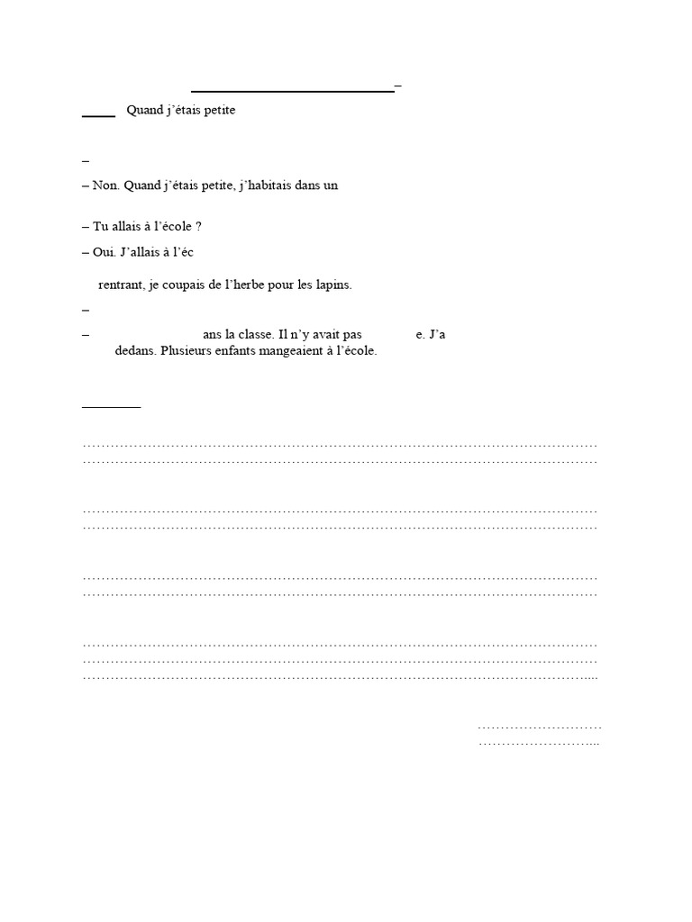 COMPREHENSION DU TEXTE CE2-4 | PDF