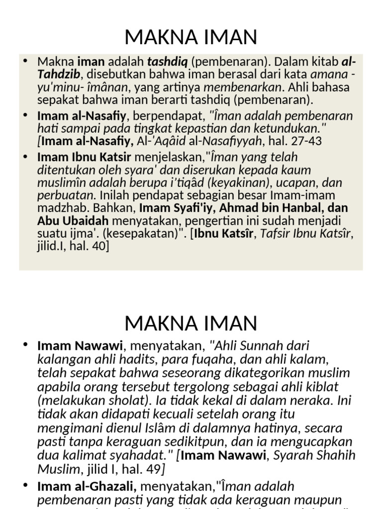 Makna Iman | PDF