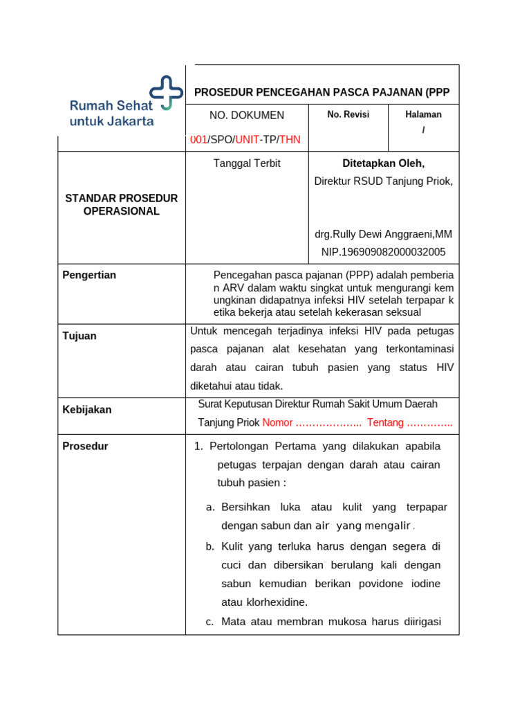 DRAFT(SPO) Standar Prosedur Operasional FIX | PDF