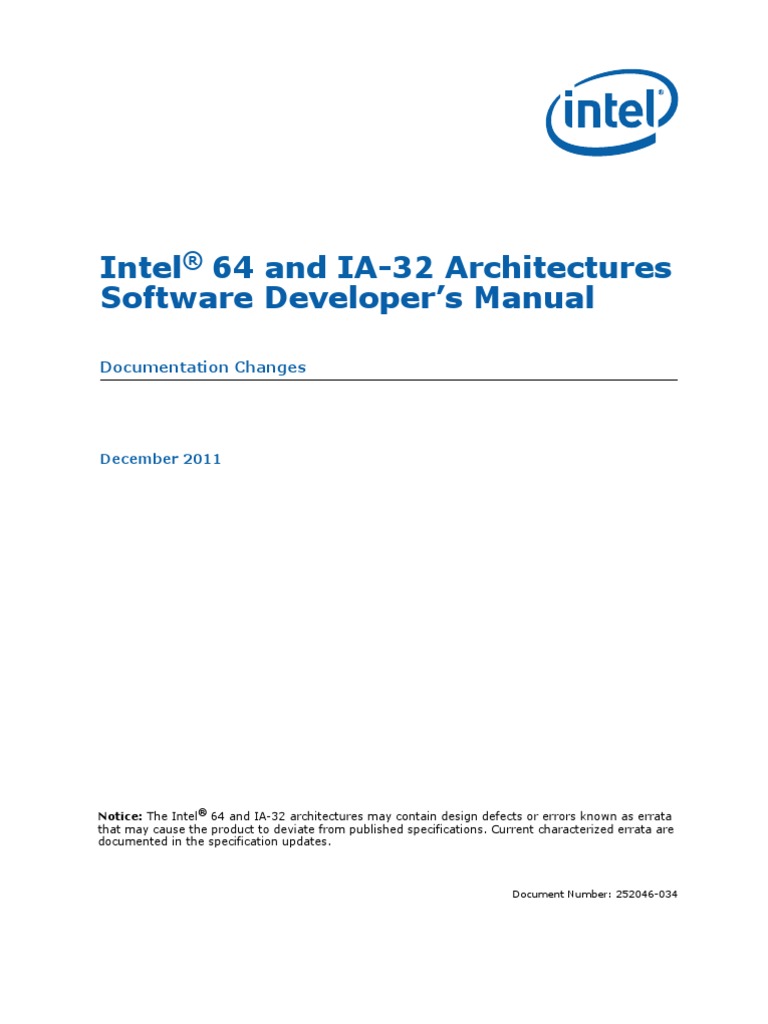 64 Ia 32 Architectures Software Developers Manual | Download Free PDF ...