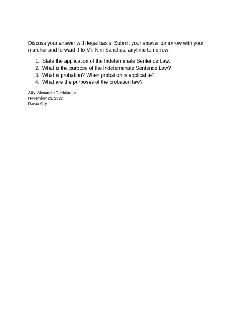 Criminal Law..ACTIVITY | PDF