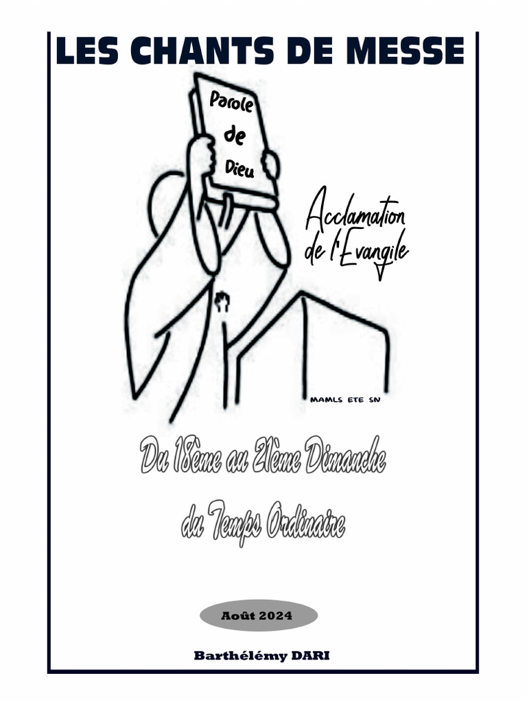 LES CHANTS DE MESSE AOUT 2024 Acclamation de L'evangile | PDF