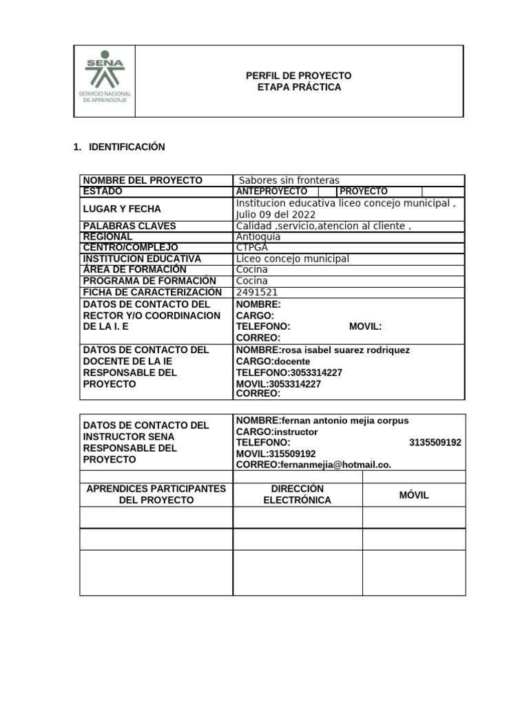 Proyecto Formato | PDF | Tecnología