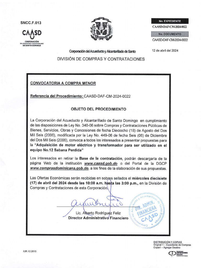 Convocatoria CM 0022 | PDF