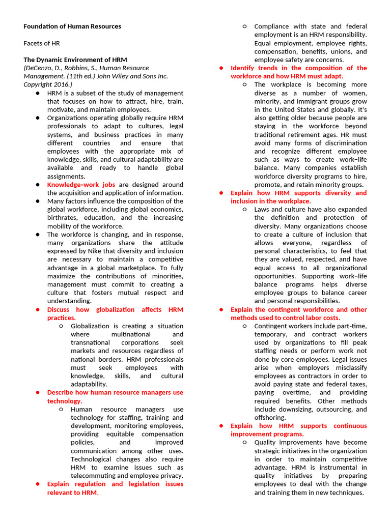 Foundations Of Hr 1 Pdf