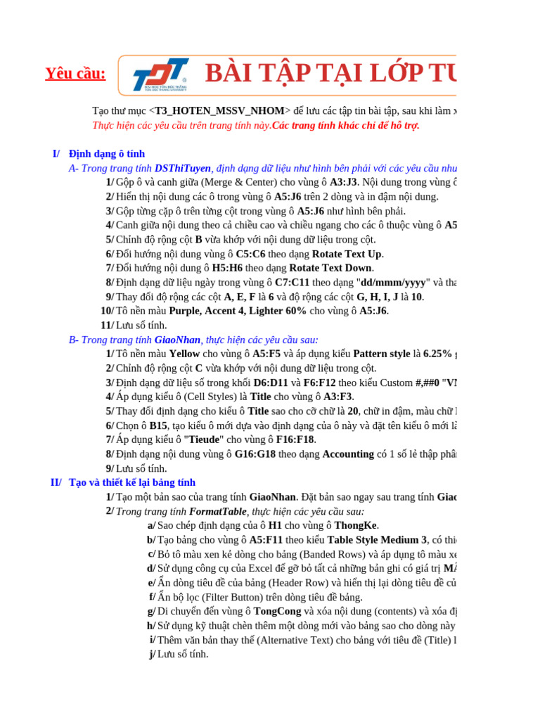 Bai Tap Tai Lop Tuan 3 | PDF