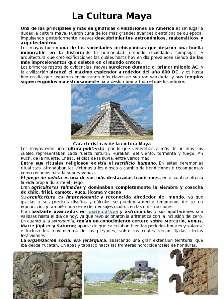 La Cultura Maya | PDF