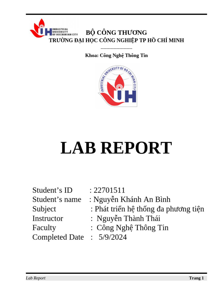 NguyenKhanhAnBinh DPT LAB REPORT Tuan3 | PDF