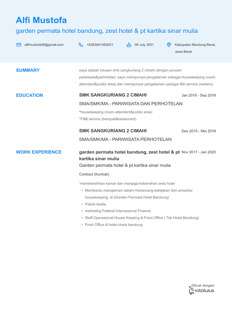Alfi Mustofa - KitaLulusCV-1 | PDF
