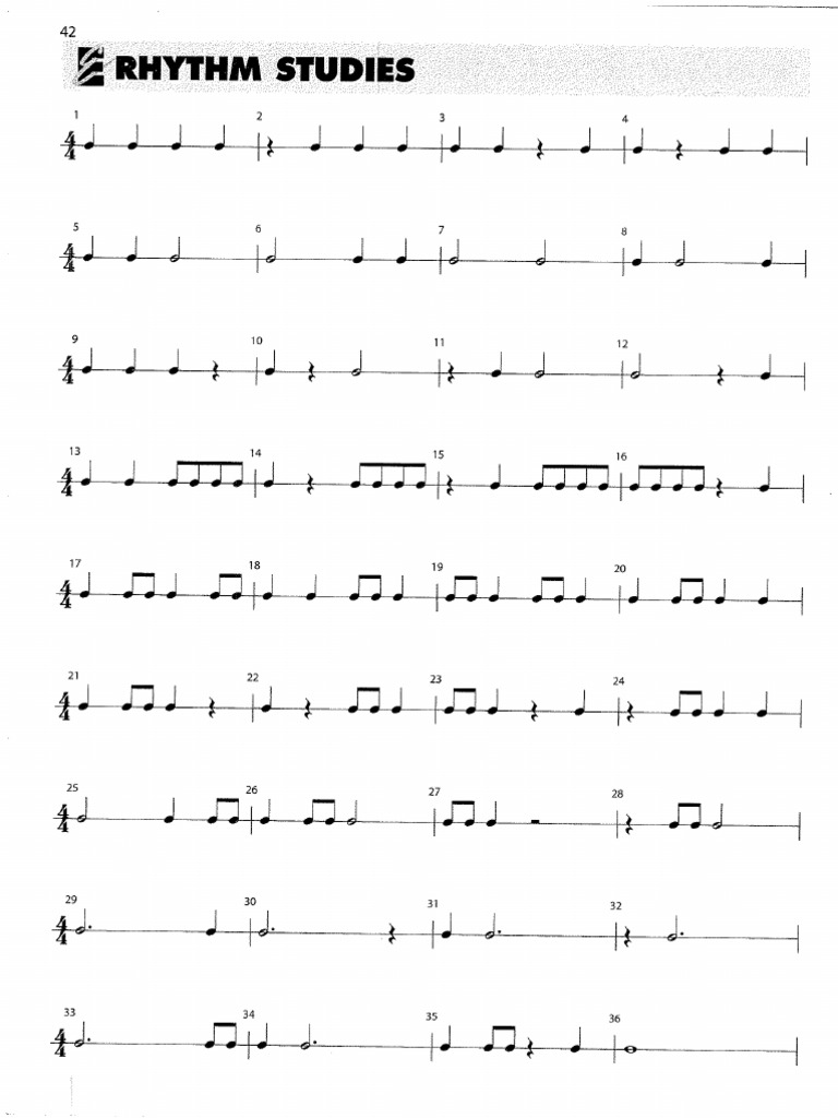 Rhythm Studies Elements 1 | PDF
