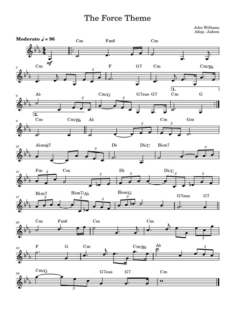 The Force Theme - Violino | PDF