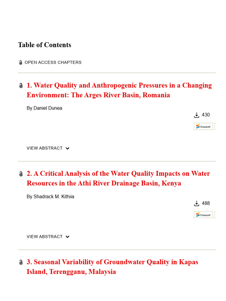 Water Quality - Factors and Impacts _ IntechOpen | PDF