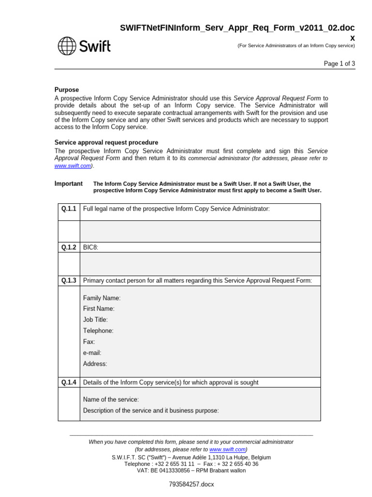 Informcopy Serv Appr Req Form v2024 VF 170724 | PDF