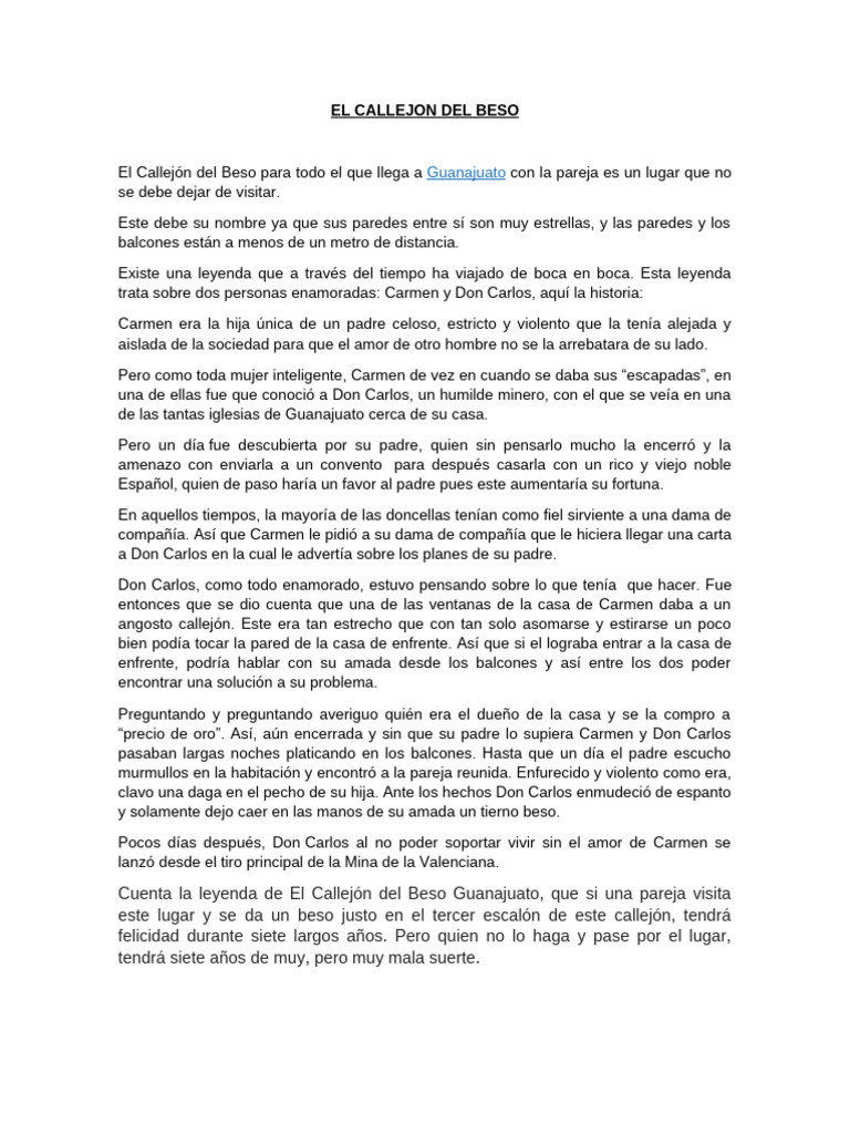 El Callejon Del Beso | PDF