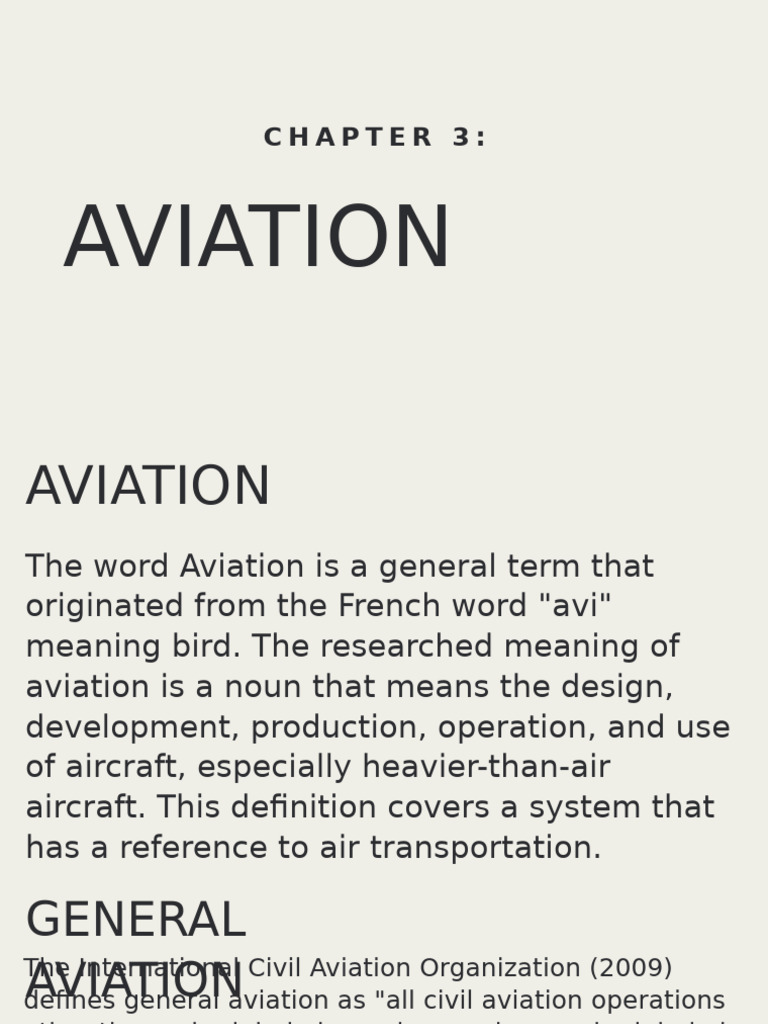 Chapter 3 - Aviation | PDF