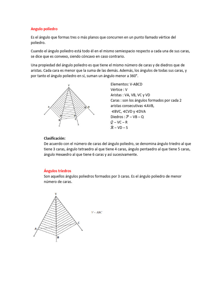 Angulo Poliedro | PDF | Hogar, jardinería y bricolaje | Ciencia y ...