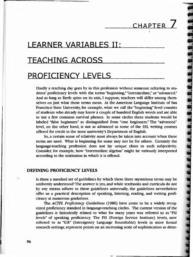 CH 7 - Teaching Beginner Levels | PDF