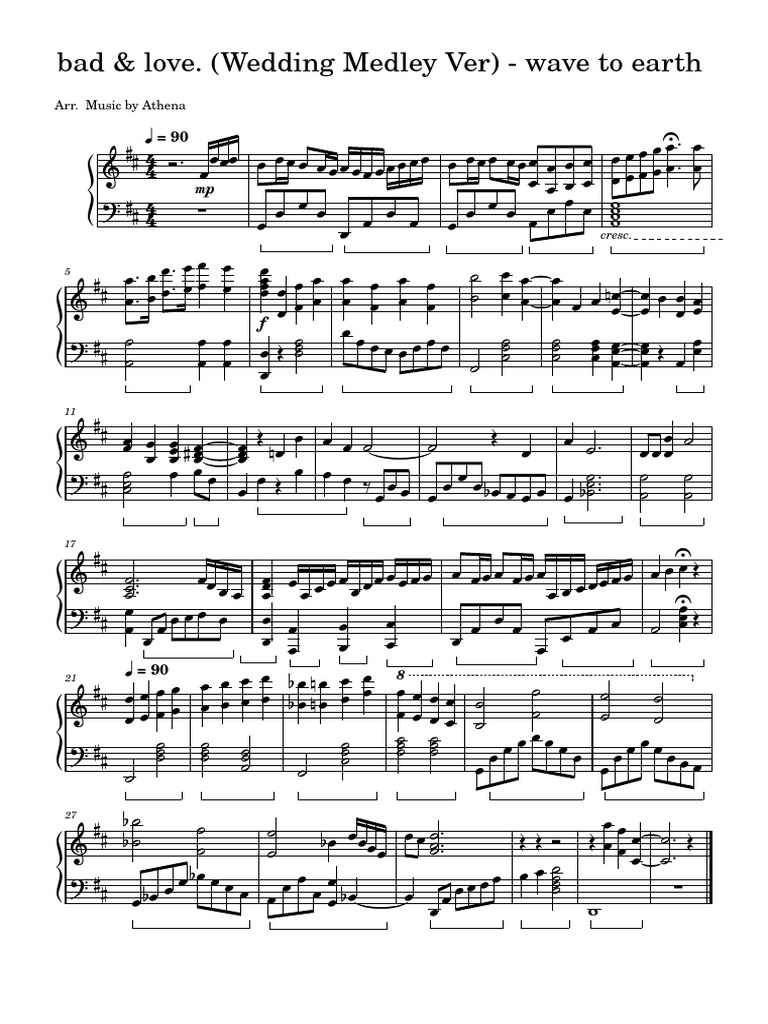 WeddingMedley Bad Love W2e | PDF