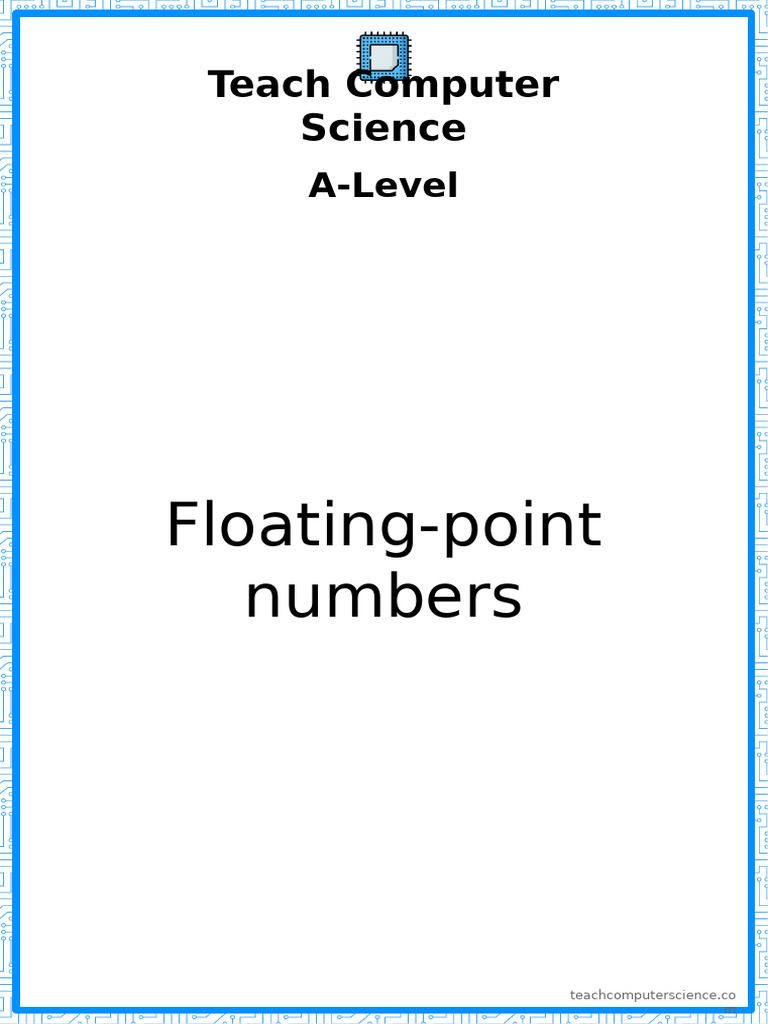 Flashcards - Floating-point numbers | PDF