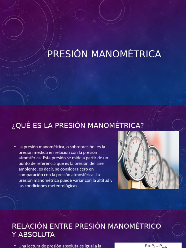 Presión Manométrica | PDF