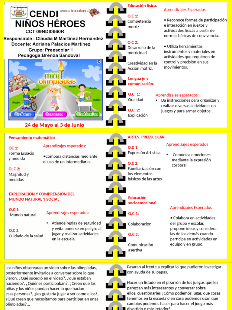Mini Olimpiadas | PDF