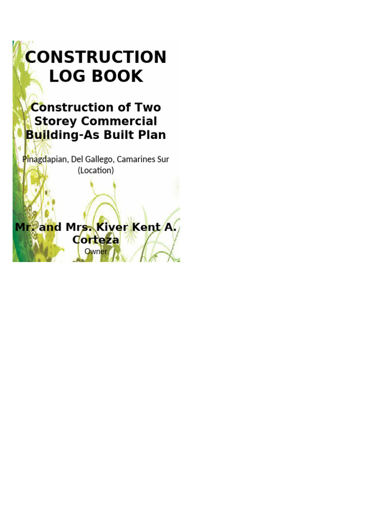 CONSTRUCTION LOG BOOK | PDF