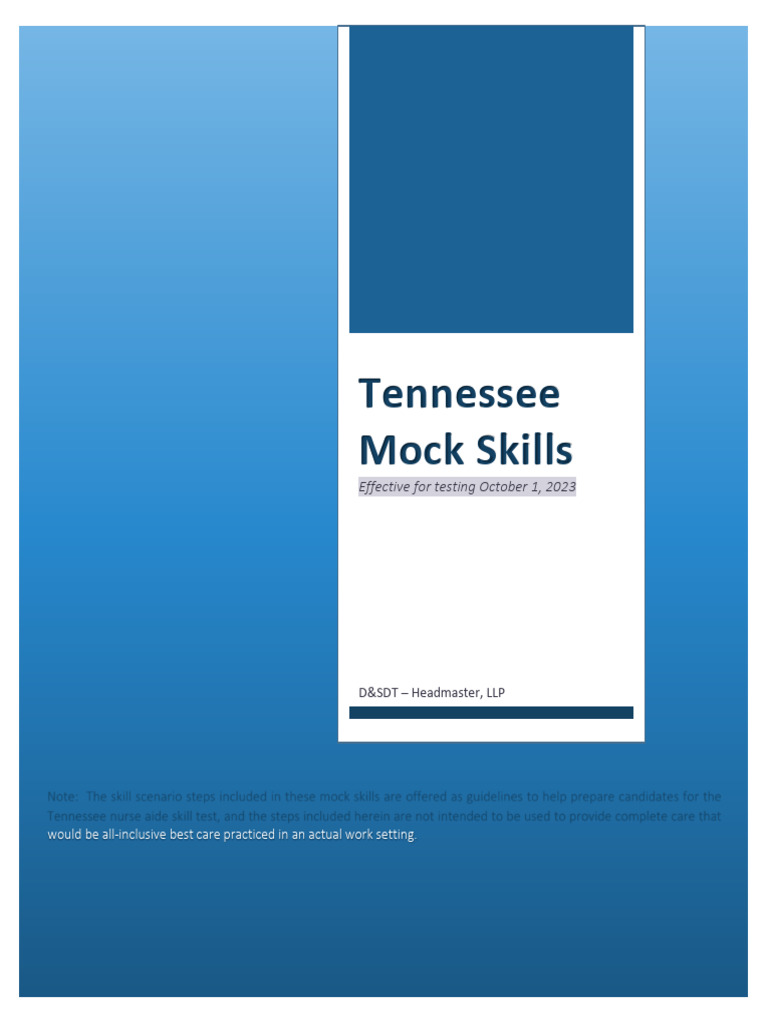 CNA Skills Step by Step List | PDF