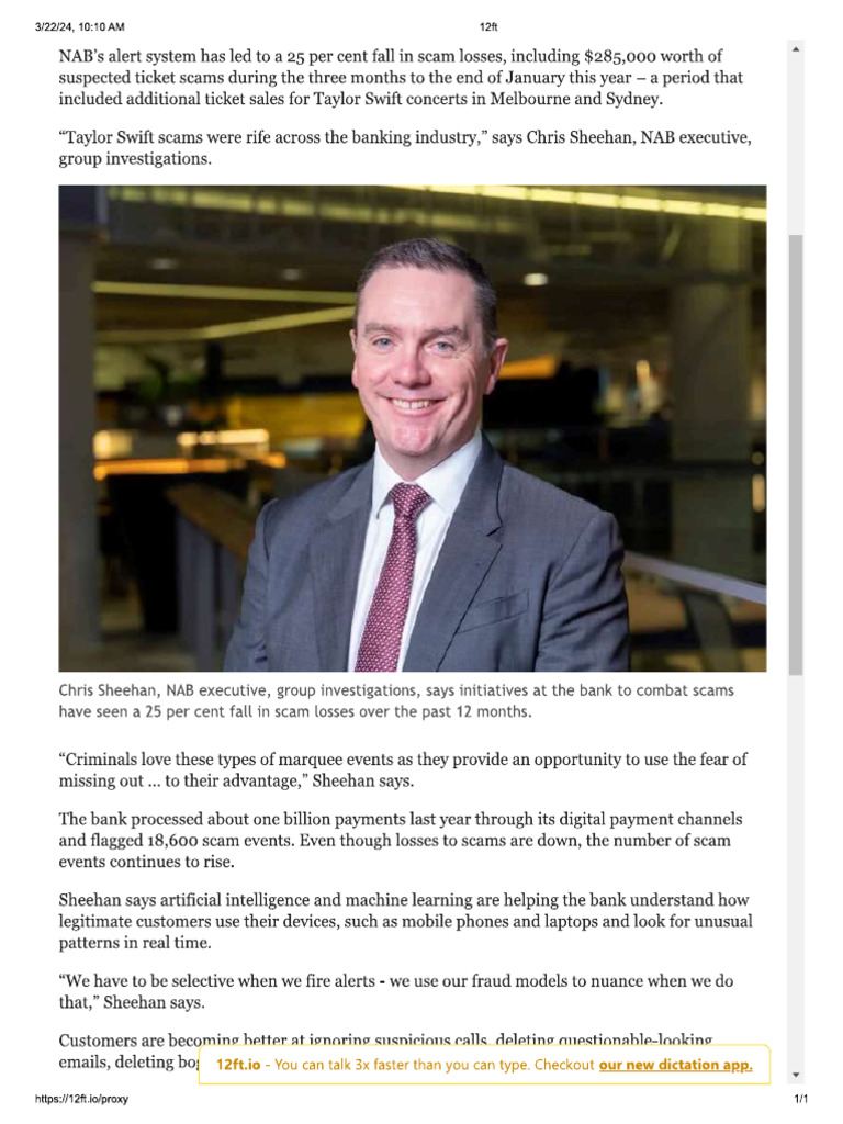NAB in News - Fraud and Scams | PDF