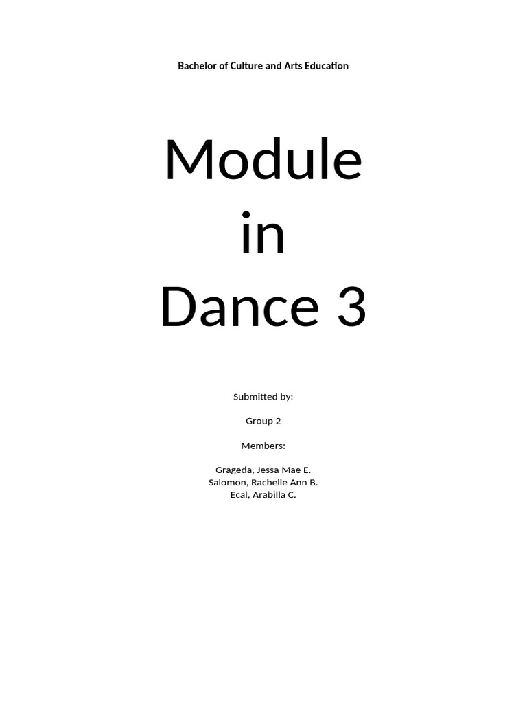 Module In Dance Pdf