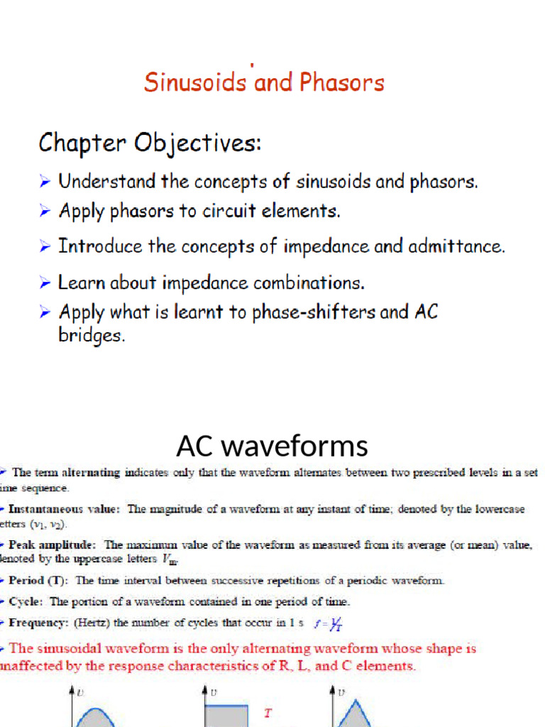 AC Circuit Sinusoids. Ppt.2 | PDF