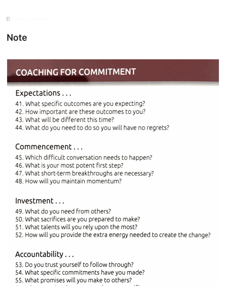 Coaching Questions | PDF