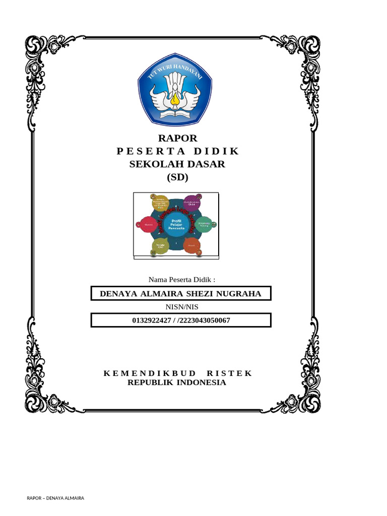 Contoh Bentuk Word Rapot Semester | PDF