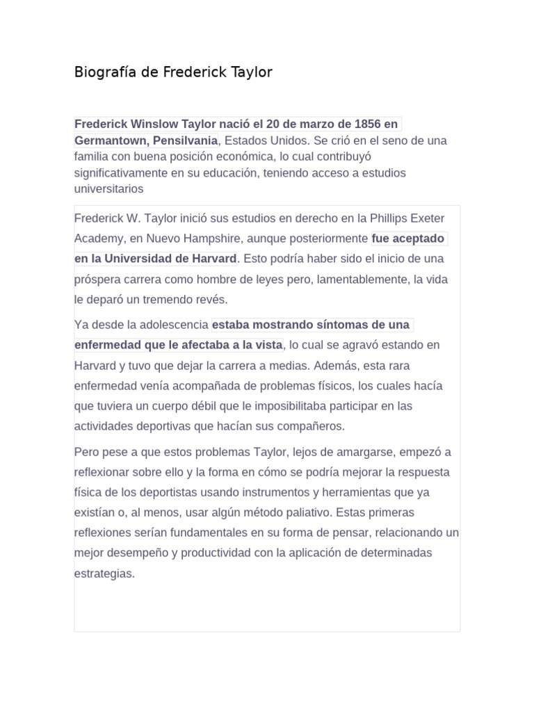 Frederick Taylor | PDF