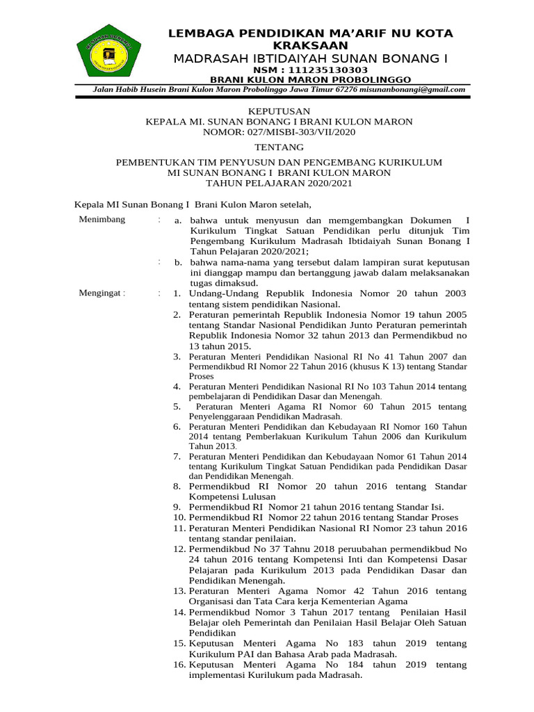 SK - Tim PKM-KKM | PDF