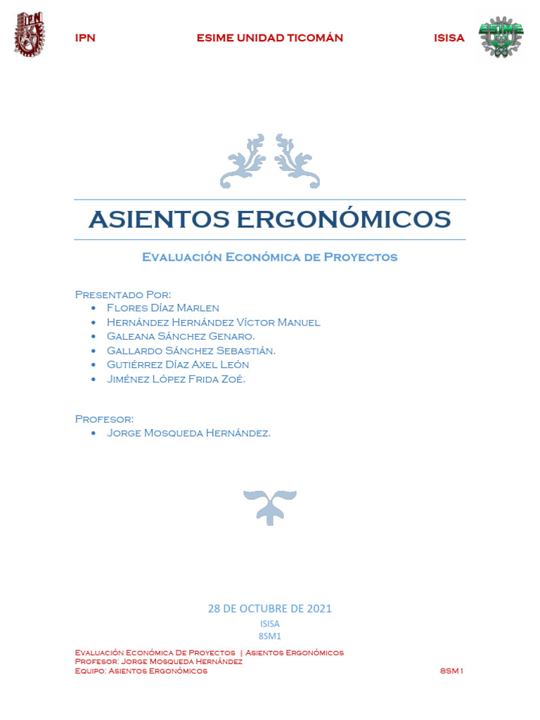 Asientos Ergonómicos-Proyecto 3.0 | PDF
