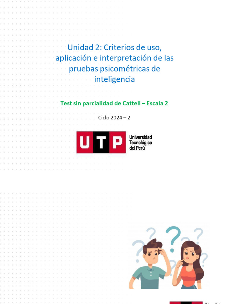 S04 - s1 - Test Sin Parcialidad de Cattell - Escala 2 | PDF ...