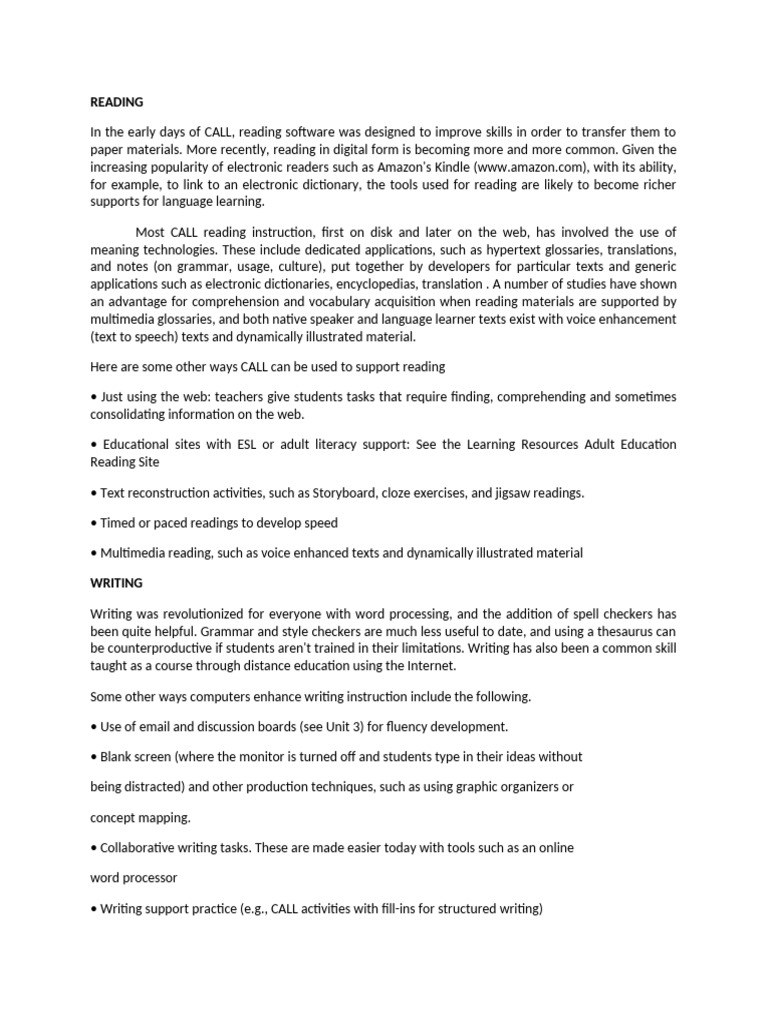 CALL Assignment 2 | PDF