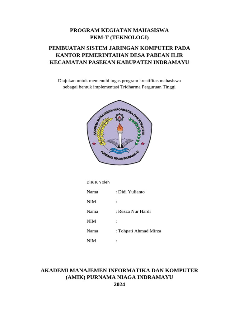 PKM-T Sistem Jaringan Komputer Desa Pabean Ilir | PDF
